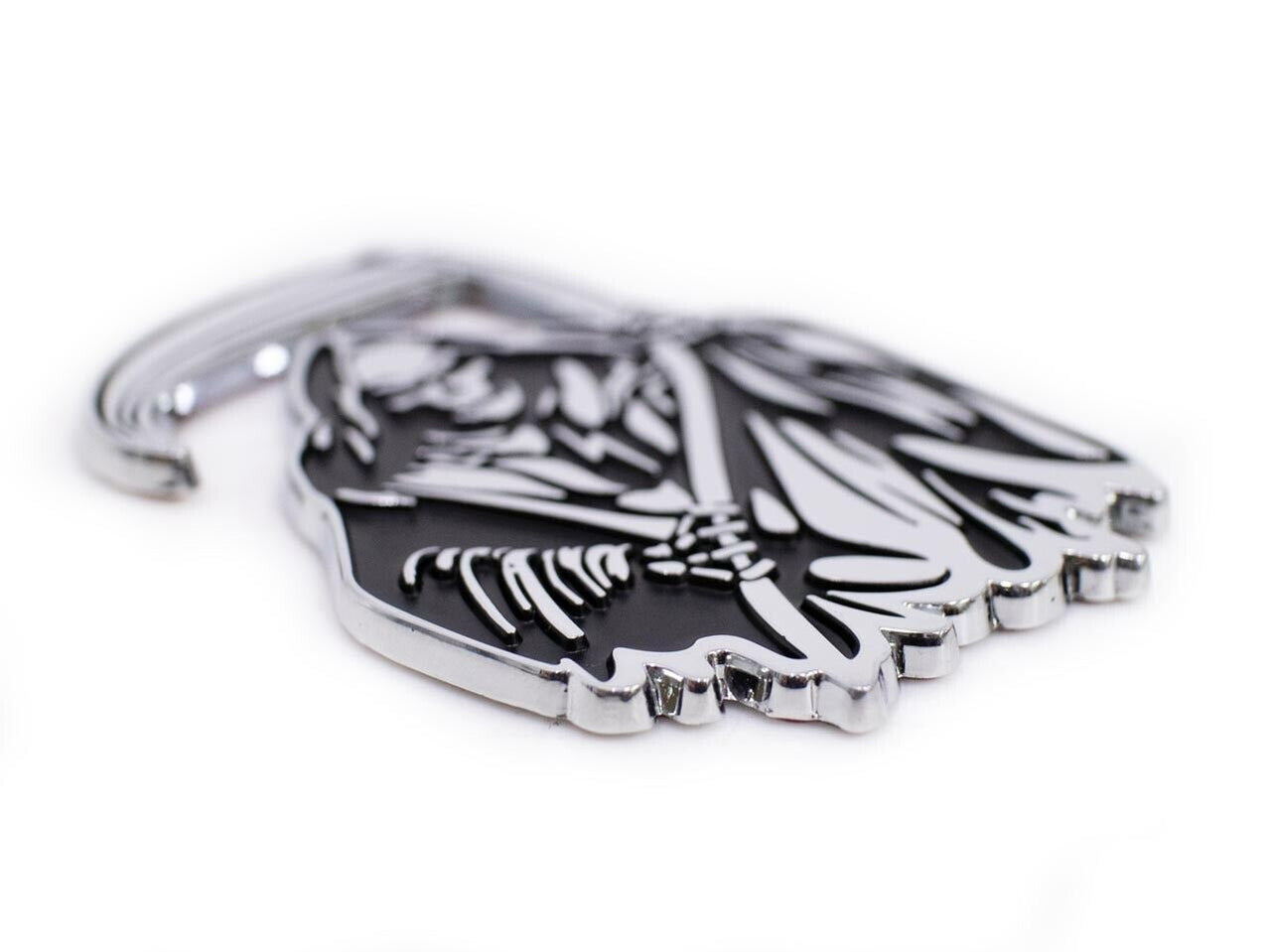 3D Grim Reaper Metal Emblem Auto Flat Surface - Chrome Car Decals Skul ...