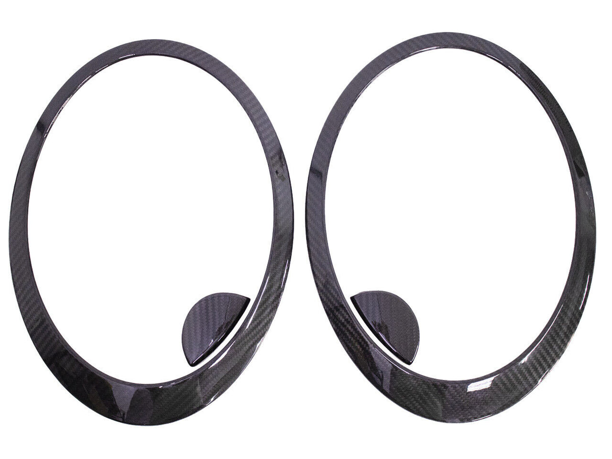 Carbon Fiber Headlights Cover Trim Frame Rim For Mini Cooper R55 R56 R ...