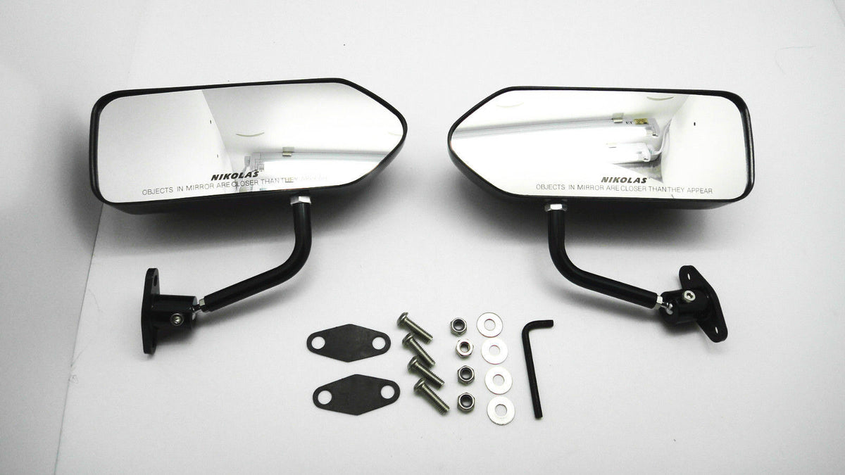 Custom GP Carbon Race Small Mirrors Auto/Bike F1 Type Kit Side Wing Pa ...