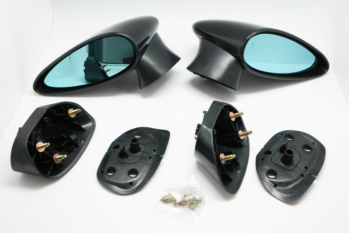 Racing Door Mirrors W/blue Lens For 2006-2011 Honda CIVIC FD/SNL Emark ...